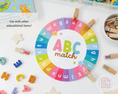 Alphabet Matching Wheel – Lela Paper
