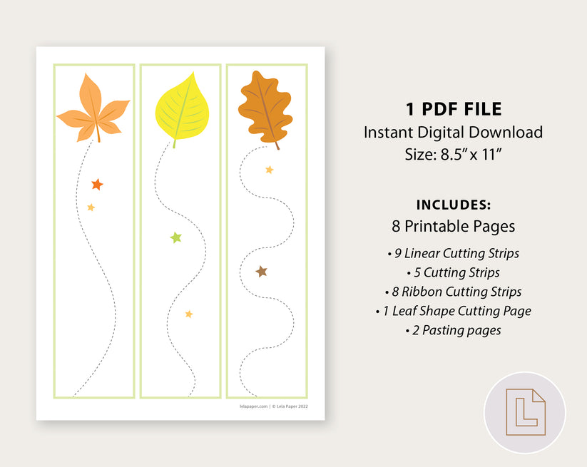 Fall Autumn Cutting Practice Strips Bundle – Lela Paper