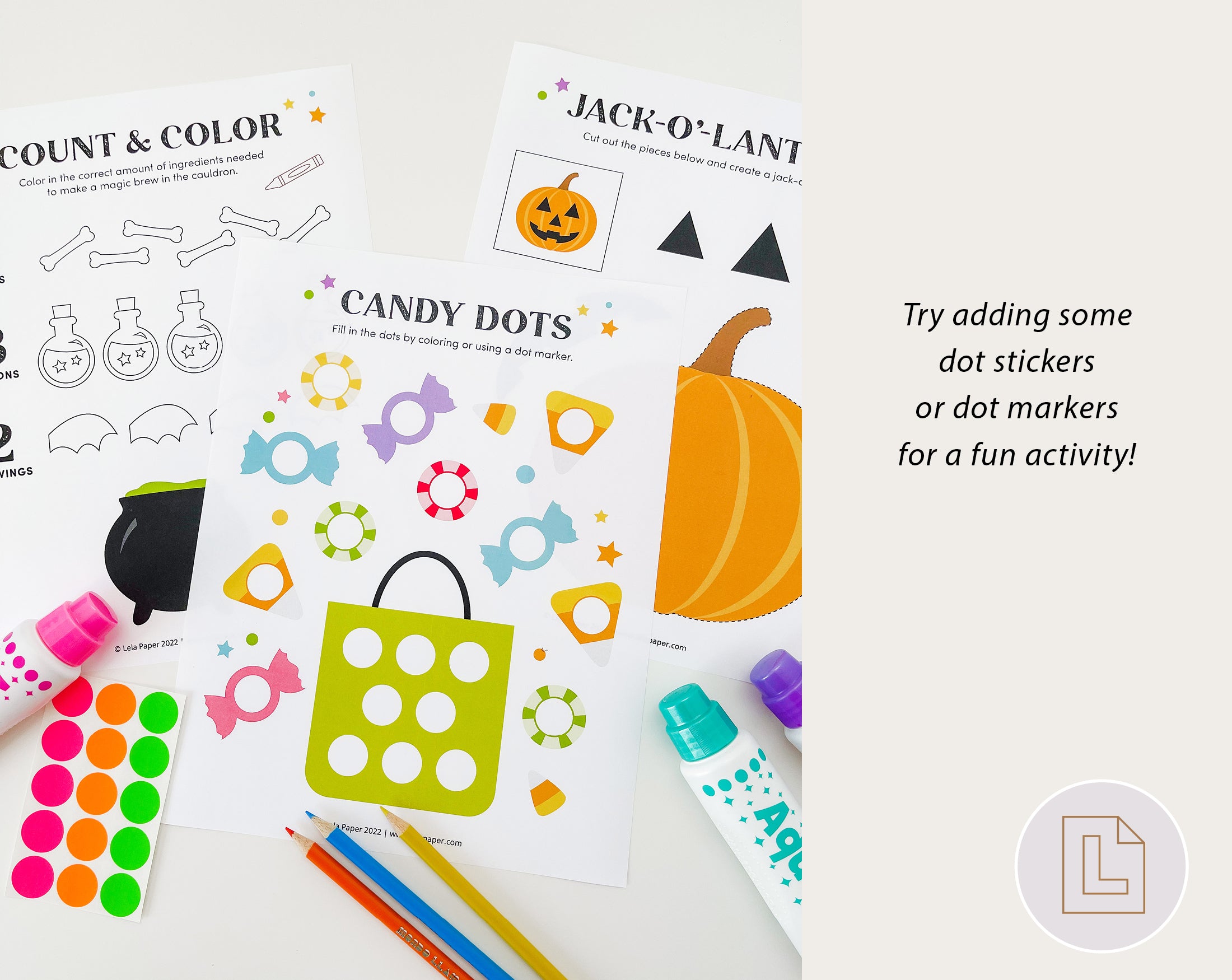Halloween Activity Pack Printable Worksheets – Lela Paper