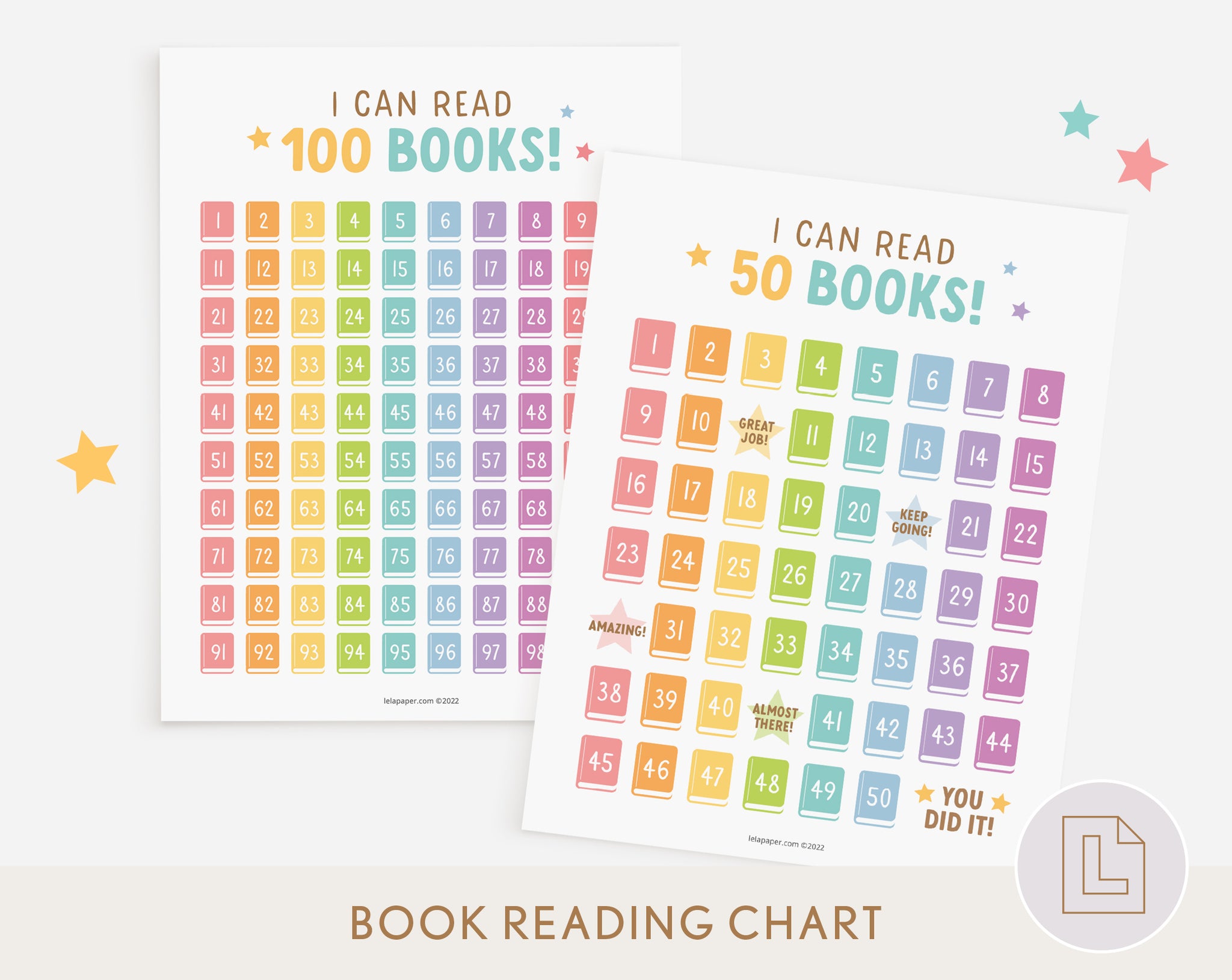 Book Reading Chart – Lela Paper