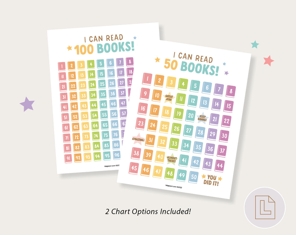 Book Reading Chart – Lela Paper